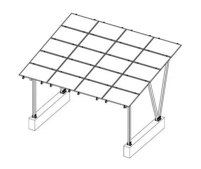 China Sliver or Customization AL6005-T5 Solar Carport with Panels Parking Racking Structure for sale