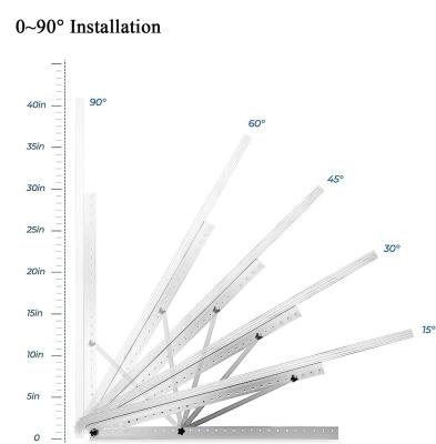 China Adjustable Tilt Angle Solar Panel Mounting Bracket Kit with AL6005-T5 Bracket Material for sale