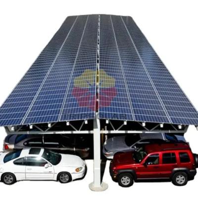 Cina Sistema di montaggio solare Carport 10KW Peso leggero Carport solari in alluminio per parcheggio auto in vendita