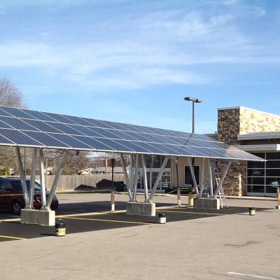Cina Sistema di montaggio solare Carport 10KW Peso leggero Carport solari in alluminio per parcheggio auto in vendita