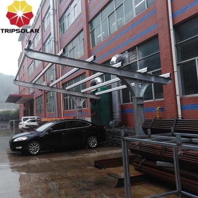 Cina Sistema di montaggio solare Carport 10KW Peso leggero Carport solari in alluminio per parcheggio auto in vendita