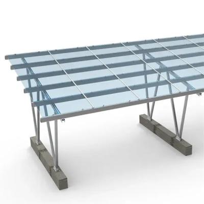 China Pv System Structure Aluminum Portable Garage Solar BIPV Panel Roof Carport Posts for sale