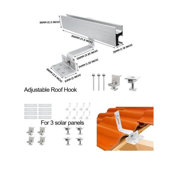 Quality OEM Service Photovoltaic Shingle Roof Solar Hook with 60m/s Wind Load and for sale