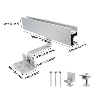 China Snow Load 1.4kn/m2 Carbon Steel Solar Panels Mounting Brackets for Quick Installation for sale