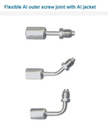 China Flexible Al outer screw joint with Al jacket air conditioning fitting for sale
