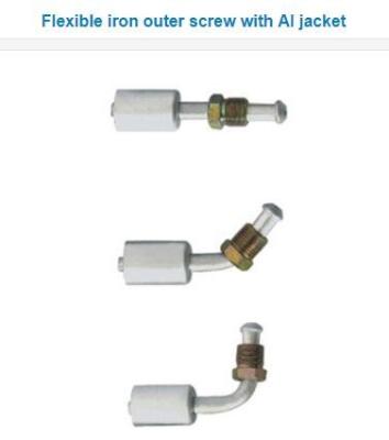 China Flexible Iron outer screw joint with Al jacket air conditioning fitting for sale