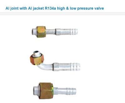 China Al joint with Al jacket R134a high & low pressure valve air conditioning fitting 7 for sale
