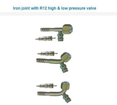 China Flare fitting Iron joint with R12 high & low pressure valve fitting air conditioning fitting for sale