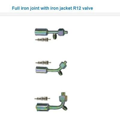 China Iron fitting Full iron joint with iron jacket R12 valve fitting air conditioning fitting for sale