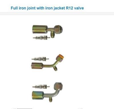 China Flare iron fitting full iron joint with iron jacket R12 valve fitting air conditioning fitting for sale