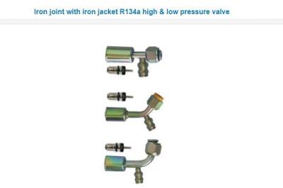 China Full Iron fitting Iron joint with iron jacket R134a high & low pressure valve fitting air conditioning fitting 2 for sale