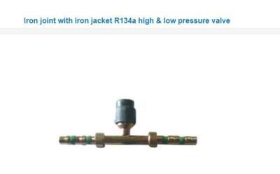 China Iron joint fitting with iron jacket R134a high& low pressure valve fitting air conditioning fitting for sale