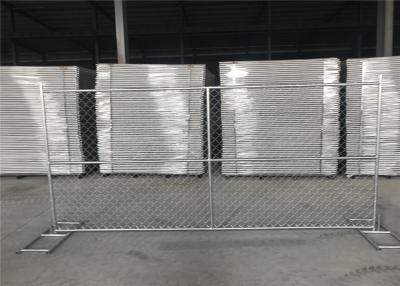 中国 6x12携帯用チェーン・リンクの塀の管42mmx16ga 1.6の厚い十字の支柱hdg 366gram/SQM 販売のため