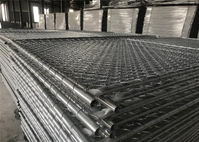 中国 6'x12' temporary chain link fence panels OD 38mm tube wall thick 1.60mm mesh 63mm x 63mm 販売のため