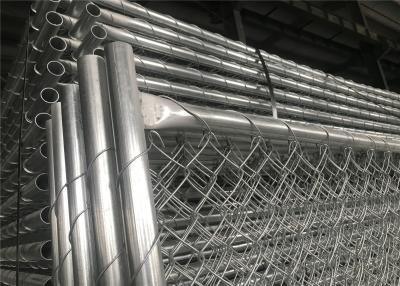 中国 6ft x 12ft chain link fence panels for temporary project tube1.2 oz/ft2 [366g/m2] and chain mesh 2-1/4