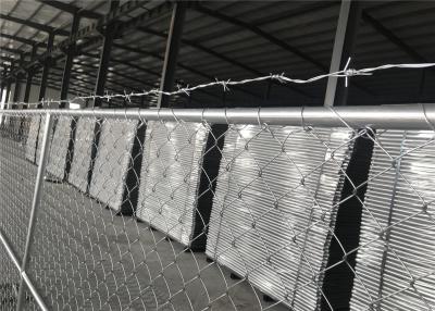 Китай 8'x12' chain link fence panels for semi contruction site mesh 3