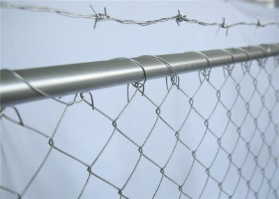 Китай Hot dipped Galvanized Chain Link Fence Panels Height 6' Width 10' 33mm outer frame with Barb Wire продается
