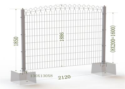 Cina 1850mm Twin wire Fence Panels in vendita