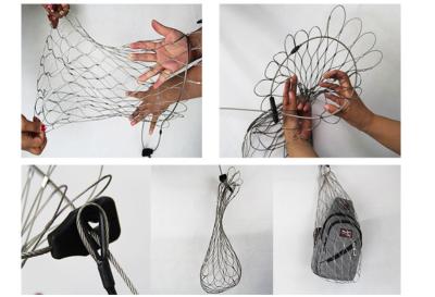 China stainless steel anti-theft security metal wire mesh bag MADE by AISI 304 and 316l stainless steel à venda