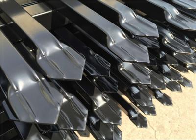 Cina steel ornamental fence panels 2100mm stain black powder spear top design in vendita