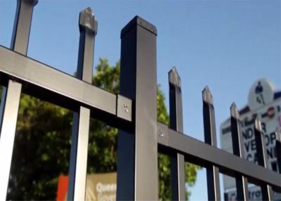 Cina Steel Hercules Security Fencing Slanted Tubular Palisade Fences Ornamental Wrought Iron Panels in vendita