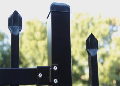Chine Crimped Spear High Security tubular Garrison Fencing Panels stain black Powder 2.1m*2.4m width à vendre