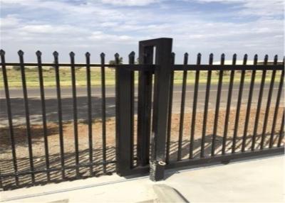 Κίνα 2100mm*2400mm security garrison fencing panels rail 40mm*40mm x 1.60mm thick flat square top προς πώληση