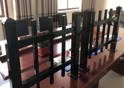 中国 flat top tubular steel fence panels for the pool, stain black INTERPON powder 1200mm x 2500mm 販売のため