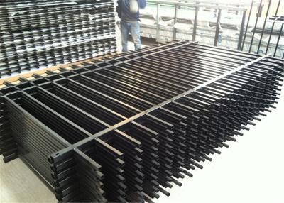 中国 1200mm Black Grey Powder Coated Flat Top steel Pool Fence 1200mm x 2500mm 販売のため