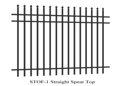 Cina Stright Spear Top Garrison Fencing Panels 2100mmx2400mm tubular security fence in vendita