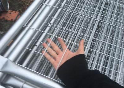 China 14 microns /100gsm pre-gal 3.00mm wire spacing 60mm x 150mm Outer 32mm*1.4mm 2100mm*2400mm light duty temp fence panels Te koop