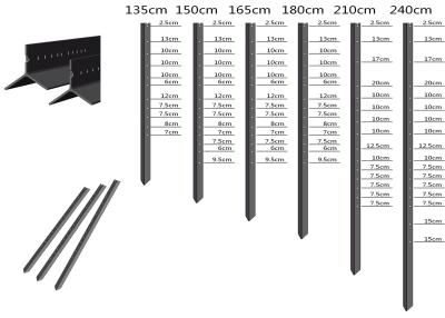 China Bitumen black coated star picket Y Post 1.9kg per meter for construction site en venta