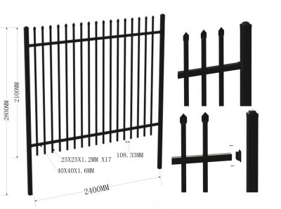 中国 2000mm*2400mm Ornamental Tubular e Diplomat fence  for Australia Market 販売のため