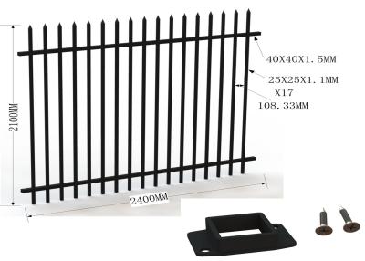 China School 2100mm High X 2400mm Wide 2 rails 40X40X1.6 upright 25X25X1.2	stain black powder en venta