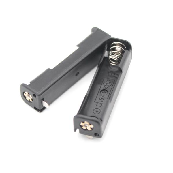 Quality PP Single Battery Case 1.5V Compact Battery Holder With PCB Pins for sale
