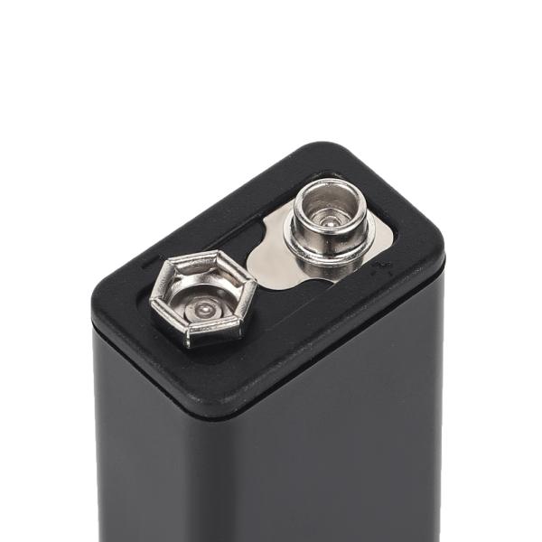 Quality OEM / ODM 9 Volt Battery Housing Black Empty Lithium Battery Case for sale
