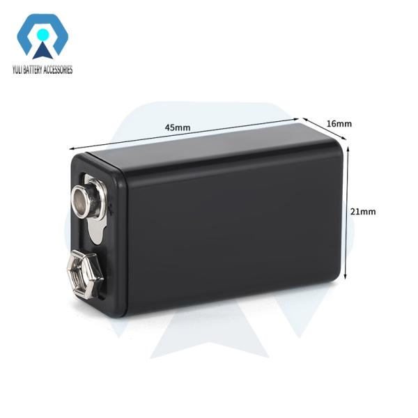 Quality Black 9V Battery Case Empty 9V Battery Housing Shock Resistant for sale