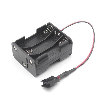 China 9V DC Battery Holder for 6 AA Cells with 4 Pin JST SM Connector and 15cm Cable for sale