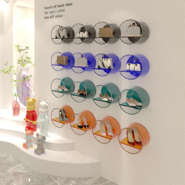 Quality Wall Mount Round Acrylic Frame Display Rack for Displaying Wiper and Product Display for sale