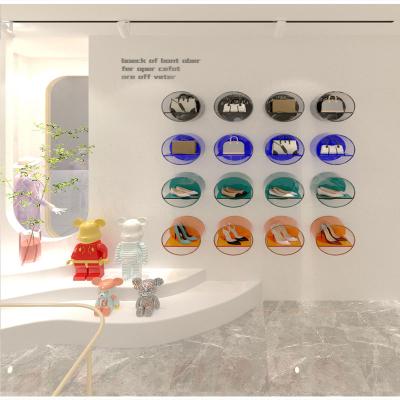 China Wall Mount Round Acrylic Frame Display Rack for Displaying Wiper and Product Display for sale
