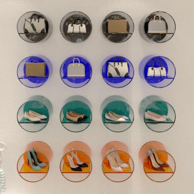 China Wall Mount Round Acrylic Frame Display Rack for Displaying Wiper and Product Display for sale