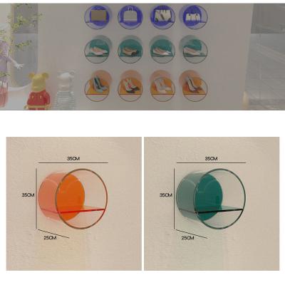 China Wall Mount Round Acrylic Frame Display Rack for Displaying Wiper and Product Display for sale
