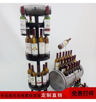 China Customized LED Wine Barrel Display Bottle with Temperature Display Eco-friendly Shelf for sale