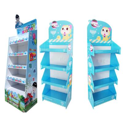 China Retail Box Shelving Custom Logo Funko Pop Cardboard Display Stand Floor Display Racks for sale