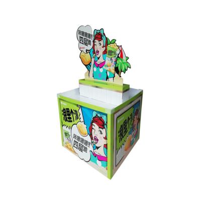 China Retail Shops Eco-friendly Custom Corrugated Cardboard Display Rack with Logo Packaging for sale