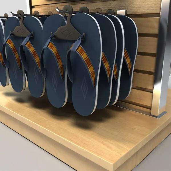 Commercial Sectional Display Furniture Sandal Rack with Eco-friendly Display Stand