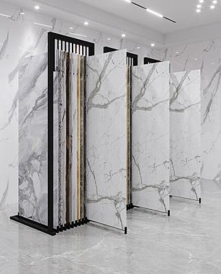 Cina Scaffale per schermo metallo a doppio lato per schermo a piastrelle e marmo Design moderno a doppio lato in vendita
