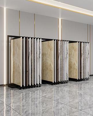 Cina Scaffale per schermo metallo a doppio lato per schermo a piastrelle e marmo Design moderno a doppio lato in vendita