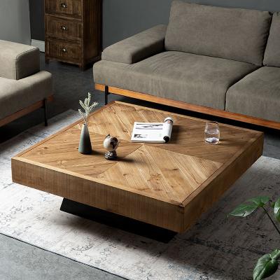 China Kaffeetafel aus Eichenholz für das Wohnzimmer TV-Stand und Zentrum Tisch Marmorholz einstellbar Einfach zu verkaufen