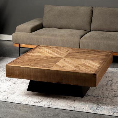 China Kaffeetafel aus Eichenholz für das Wohnzimmer TV-Stand und Zentrum Tisch Marmorholz einstellbar Einfach zu verkaufen